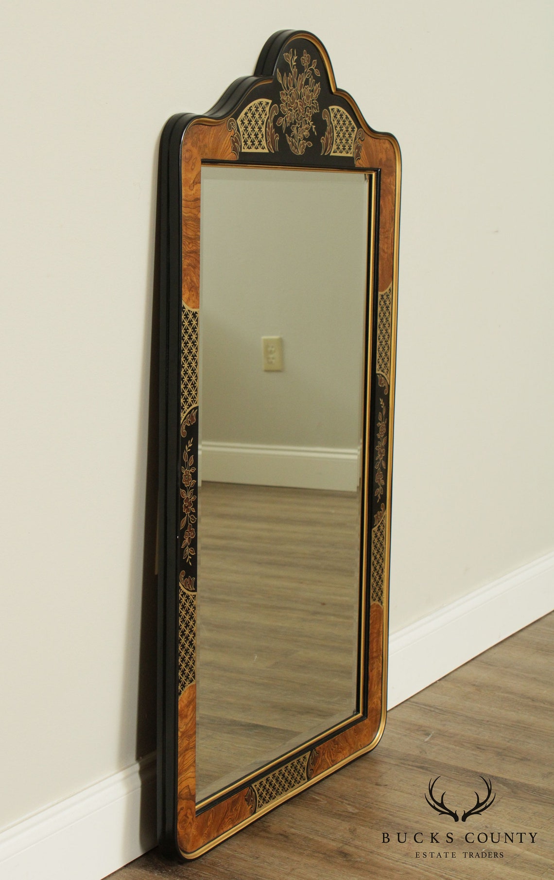 Drexel ET Cetera Burl Wood Chinoiserie Painted Beveled Wall - Etsy