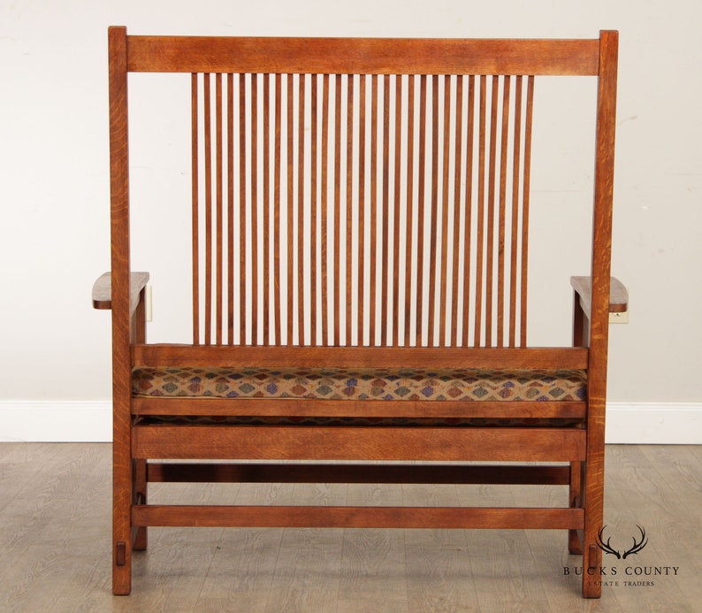 Stickley Mission Collection Oak Spindle Settee - Etsy