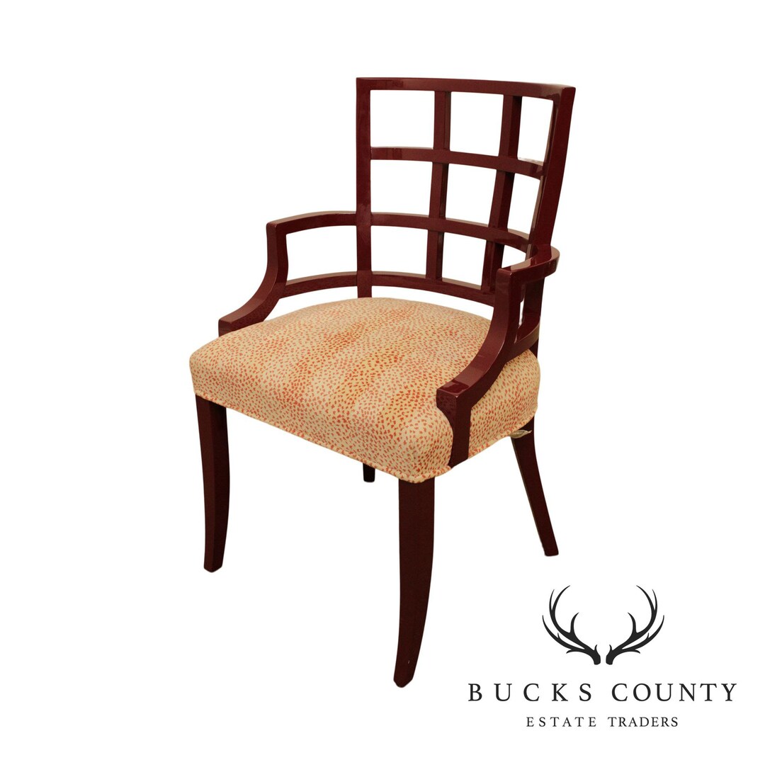 Century Furniture Vintage Asian Style Red Lacquer Ming Armchair - Etsy