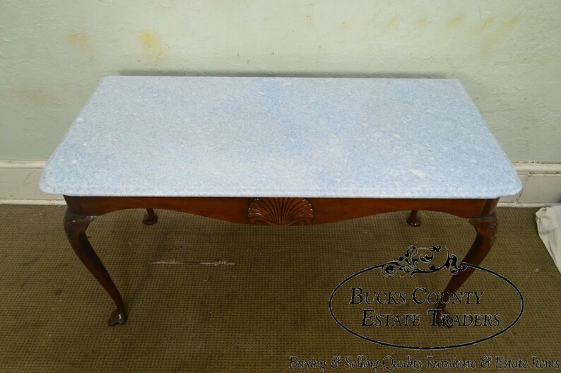 Kittinger Colonial Williamsburg CW155 Mahogany Marble Top Mixing Table ...