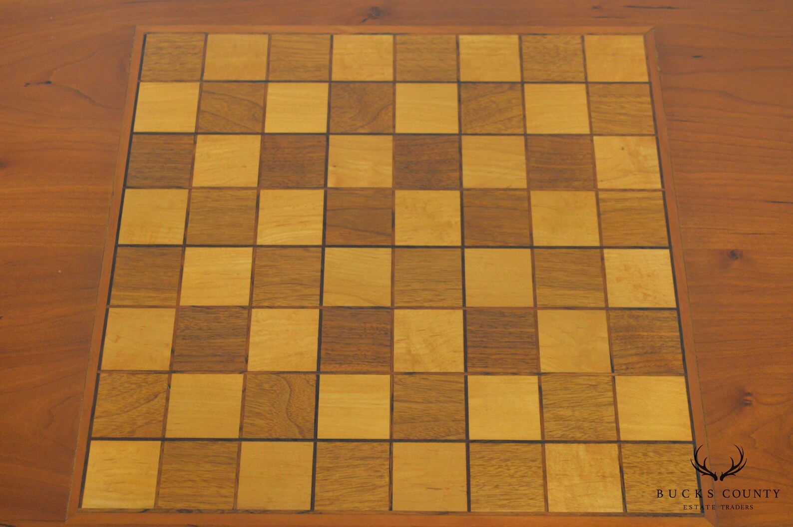 Hand Crafted Solid Cherry Wood Checkerboard Top Game Table by - Etsy