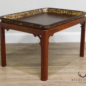 Henry Clay Antique Paper Mache Tray on Mahogany Stand 2 Georgian Butler ...