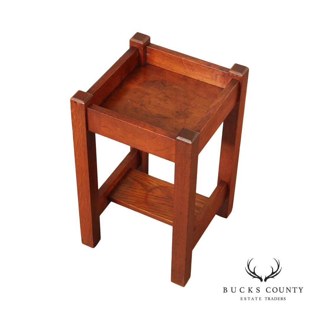 Antique L. & J.G. Stickley Mission Oak Plant Stand - Etsy