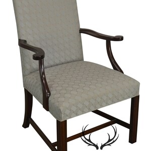 Hickory Chair Mahogany Chippendale Style Library Arm Chair - Etsy