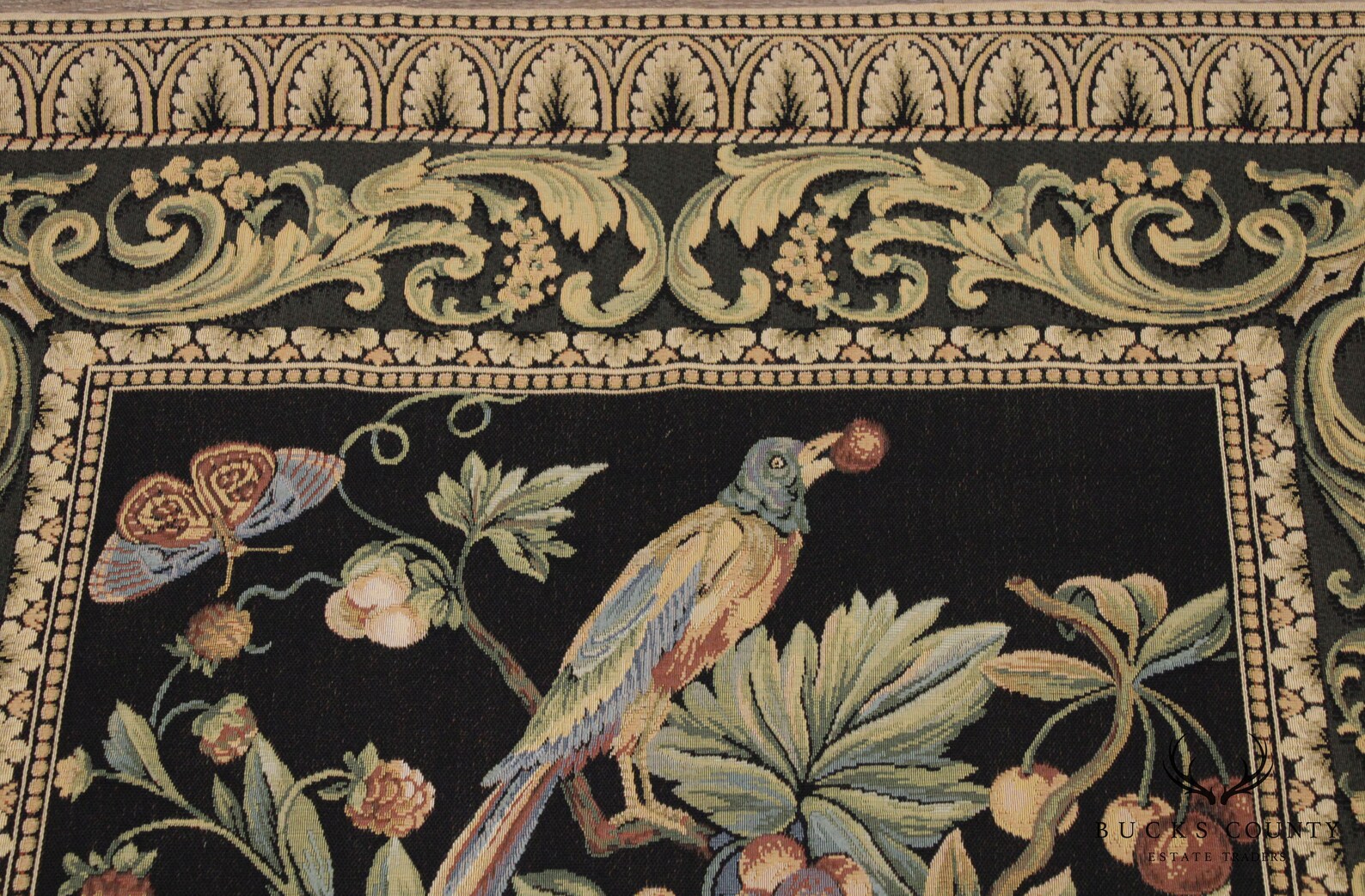 French Country Style Handmade Tapestry, Fruit Basket Birds and ...