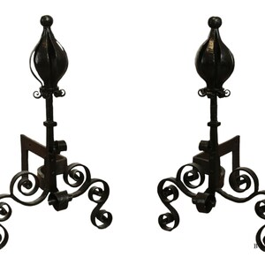 Quality Hand Forged Pair Arts and Crafts Style Andirons - Etsy