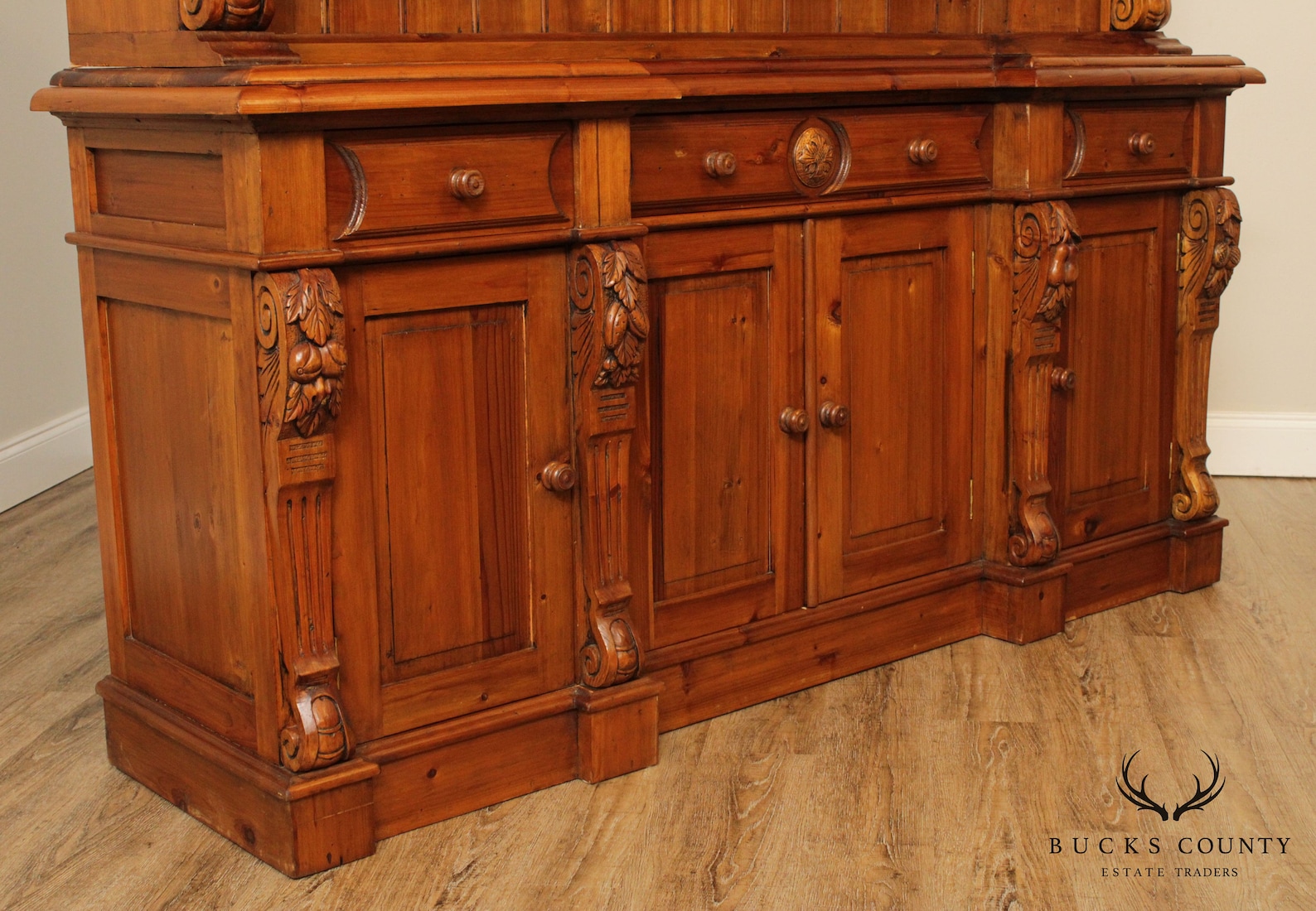 Large Custom Quality Carved Pine Step Back Hutch - Etsy