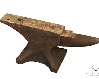 Antique Anvil, 50 Pound Anvil, Blacksmith Tool, Primitive Farmhouse ...