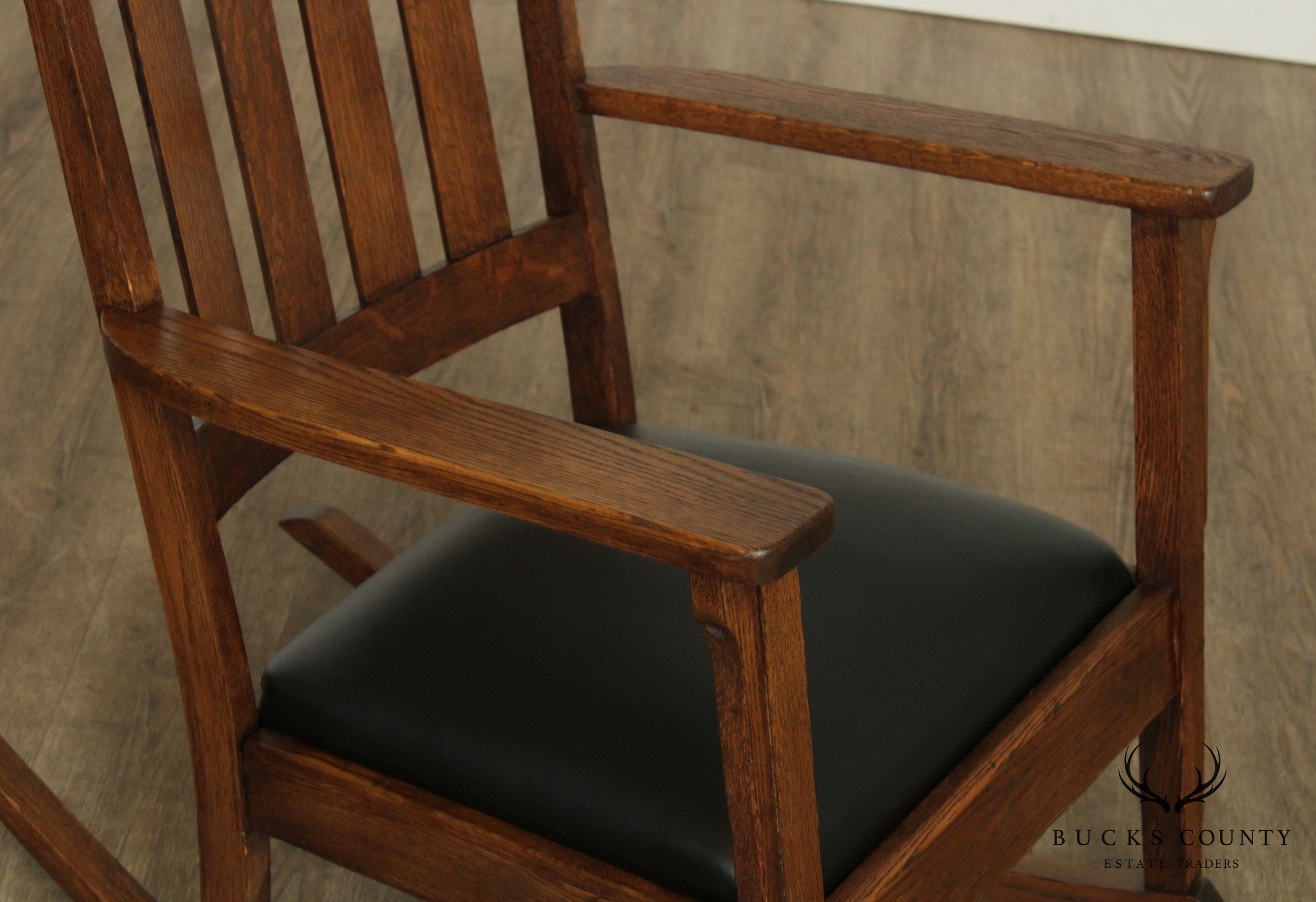Antique Mission Style Oak Rocking Chair Etsy