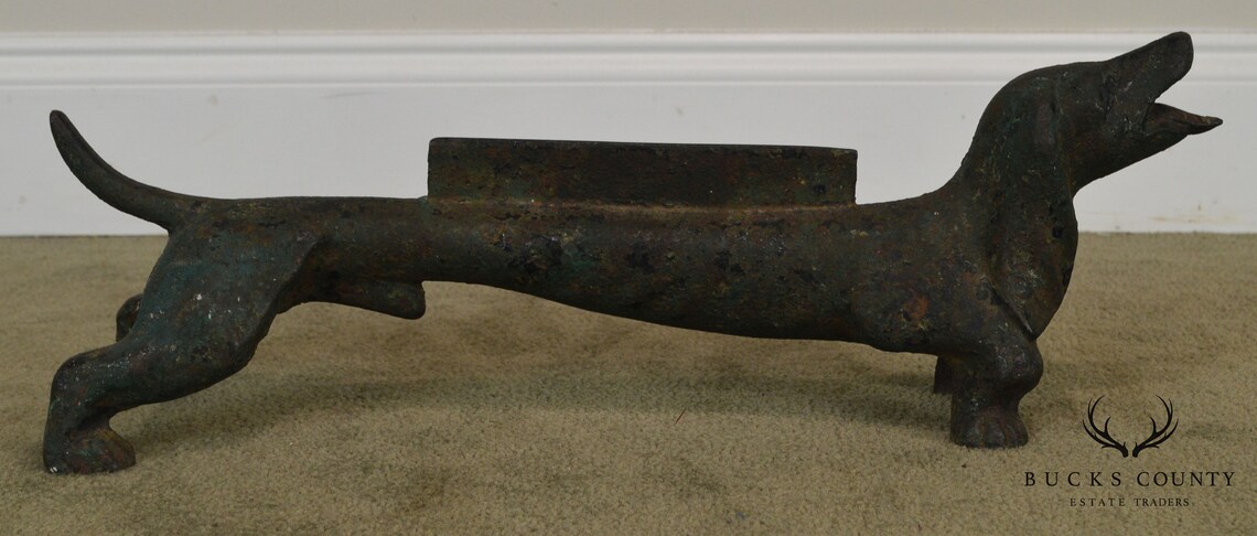 Cast Iron Antique Dachshund Dog Boot Scraper - Etsy