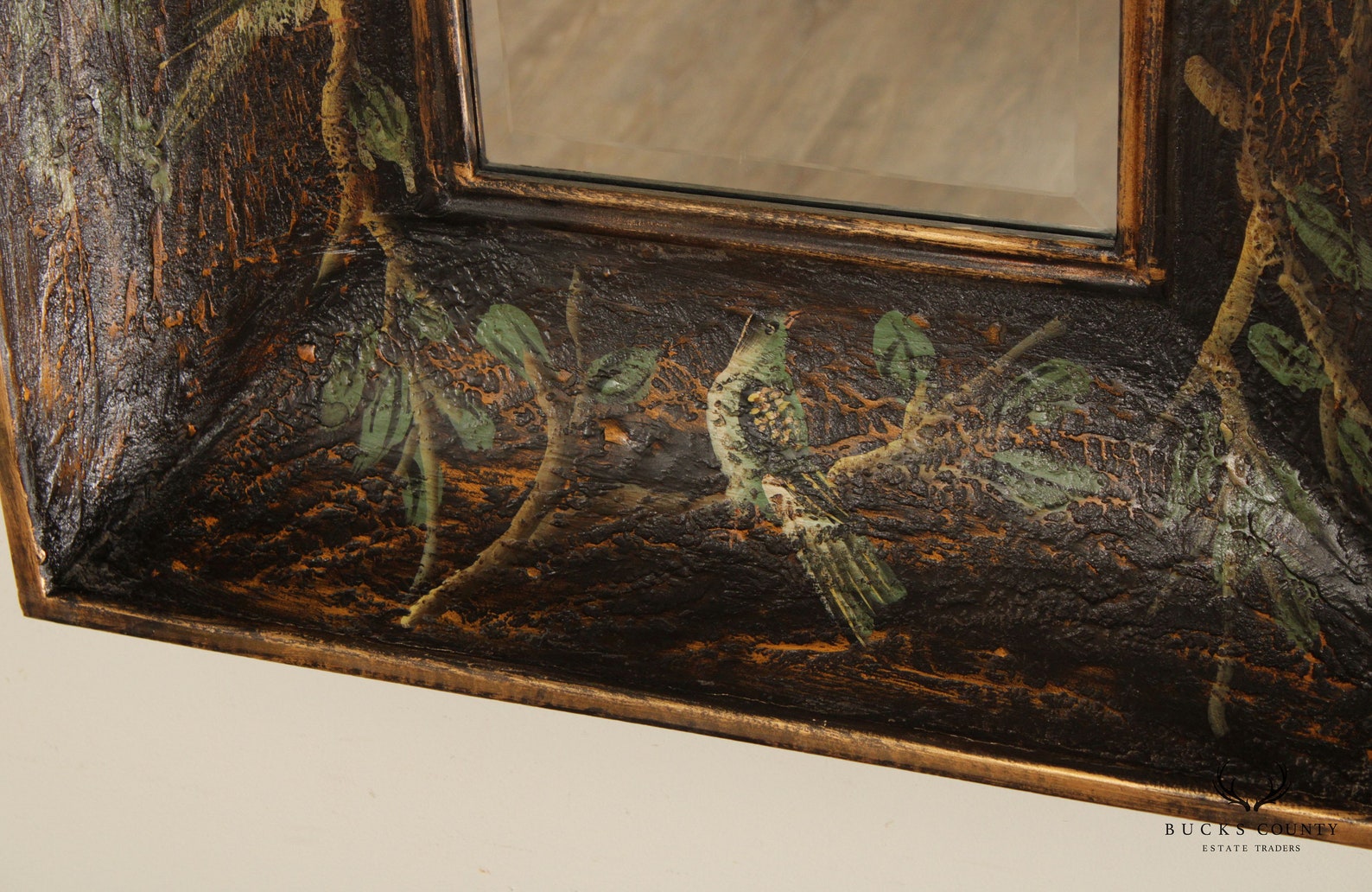 Rustic Hand Painted Shadow-box Wall Mirror - Etsy