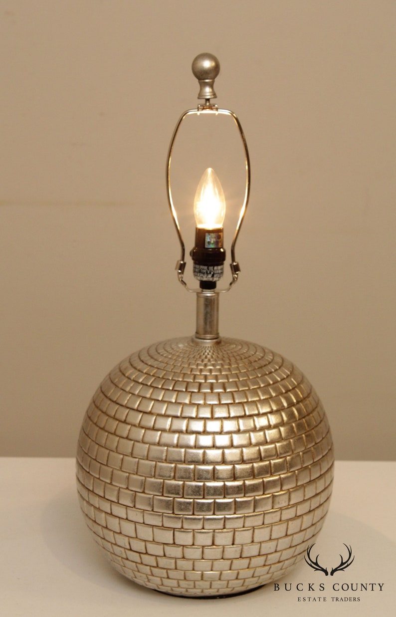 Modern Silver Finish Table Lamp With Shade - Etsy
