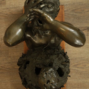 Falkner Bronze Figural Sculpture of Agonized Man Vietnam War - Etsy