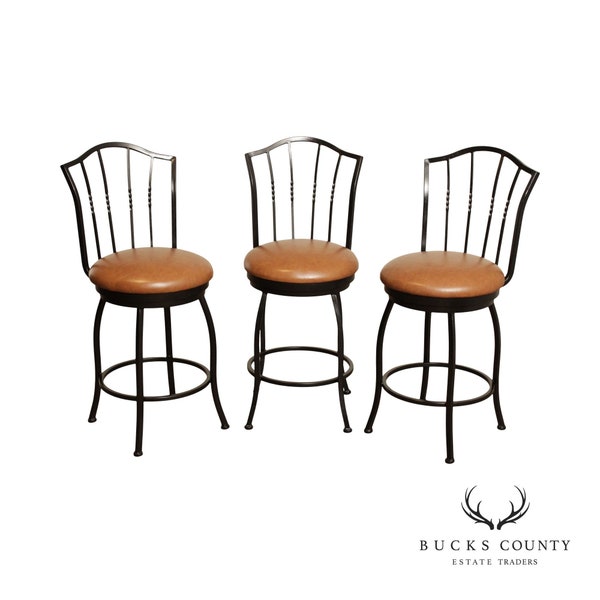 Leather Bar Stools Swivel - Etsy