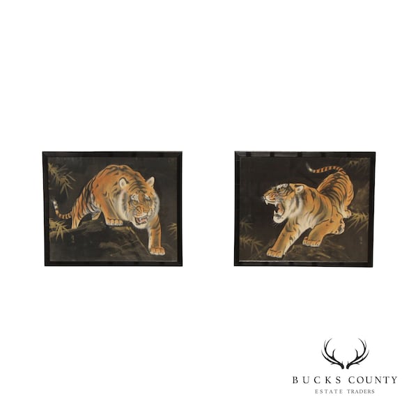 Tiger Silk Painting - Etsy