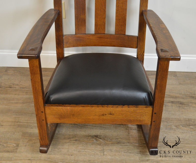 Limbert Antique Mission Oak Rocker - Etsy