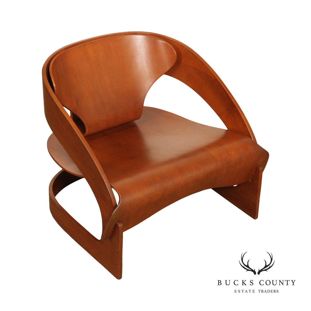 Joe Columbo Kartell Mid Century Modern Bentwood Low Armchair 4801 - Etsy