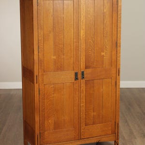 Stickley Mission Collection Oak Wardrobe Armoire - Etsy