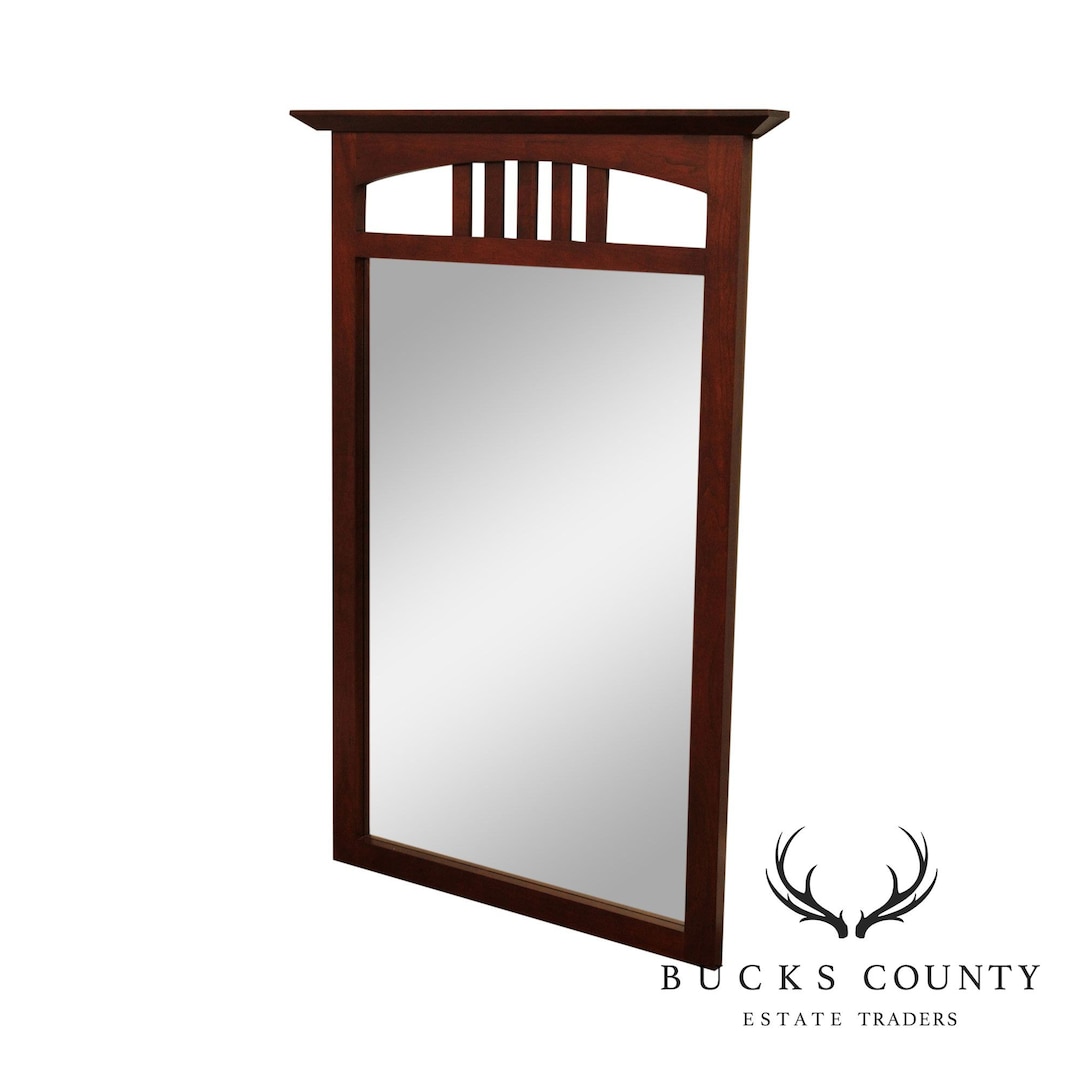 Solid Cherry Frame Beveled Wall Mirror - Etsy