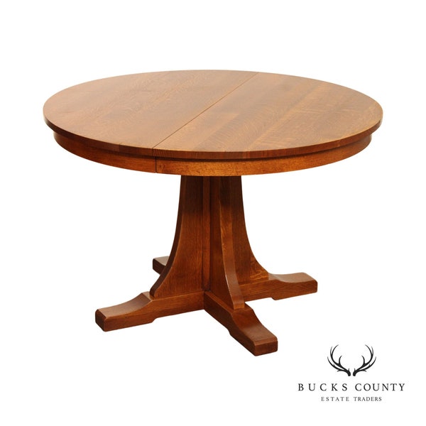 Mission Oak Pedestal Dining Table - Etsy