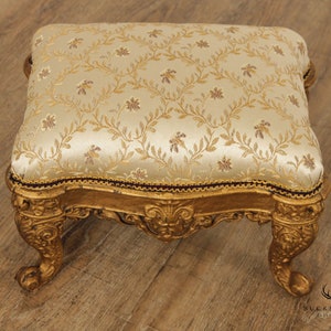 Antique Victorian Cast Iron Gilt Rococo Style Footstool - Etsy