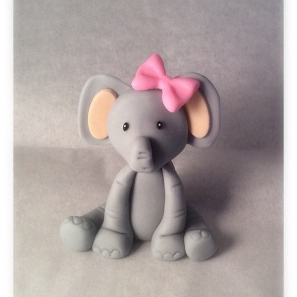 Fondant Elephant Cake Topper - Etsy