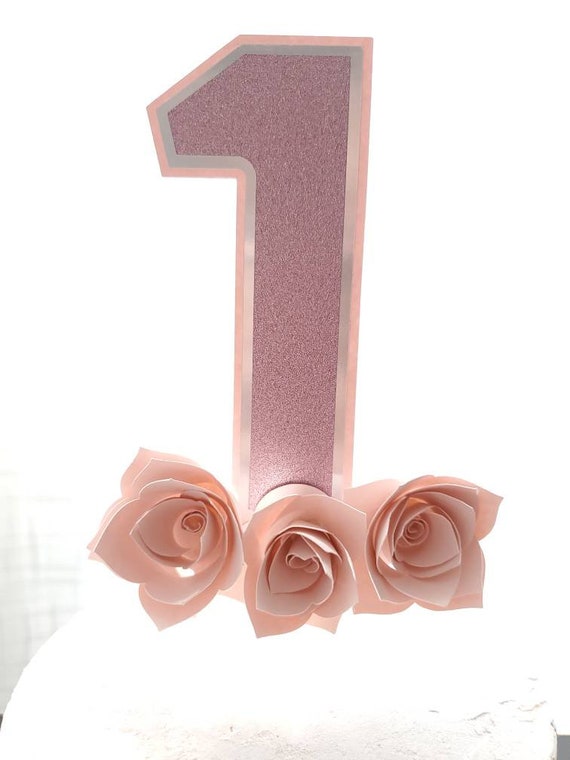 Cardstock Number Cake Topper | Etsy