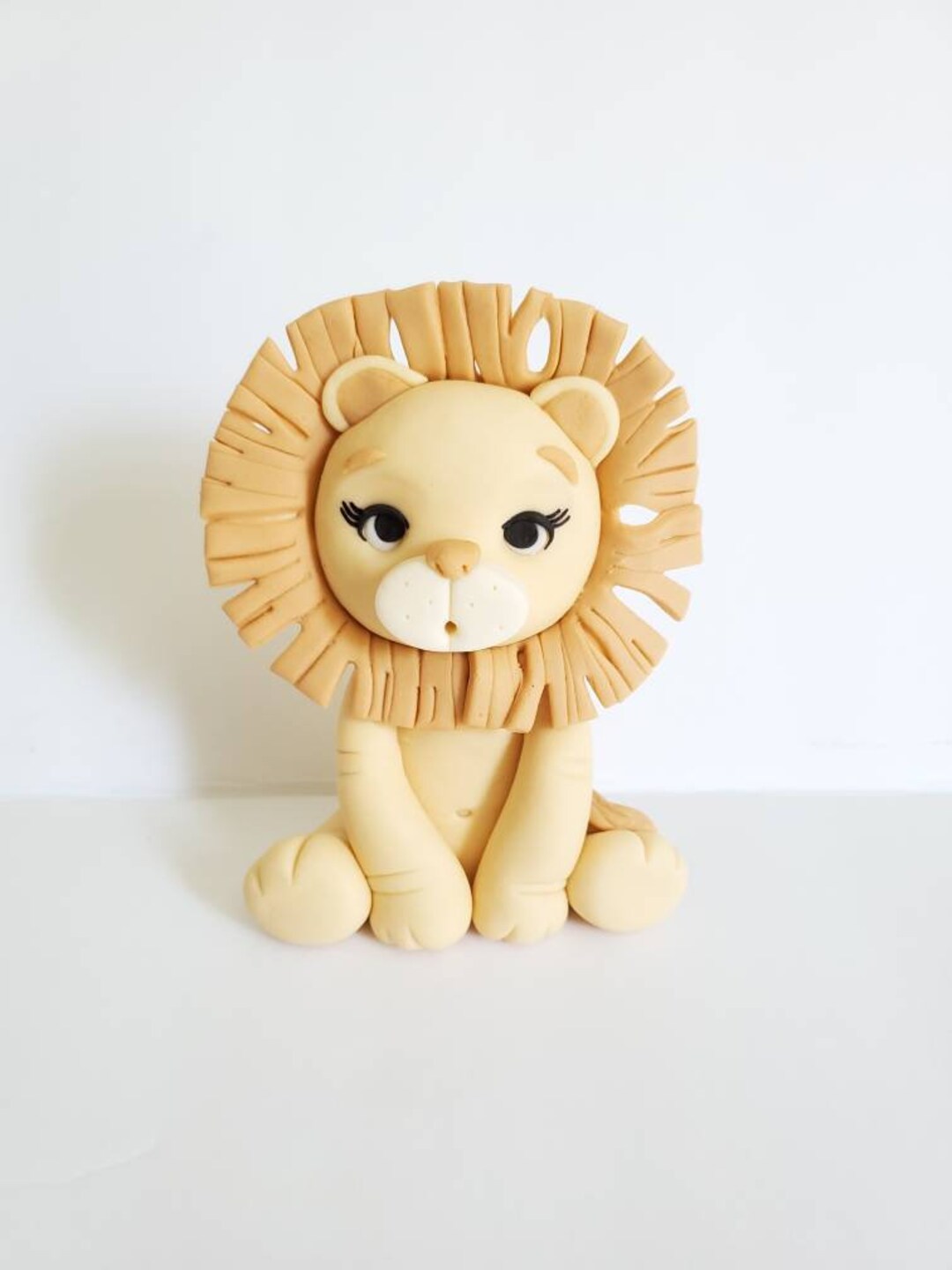Fondant 4" Lion Cake Topper - Etsy