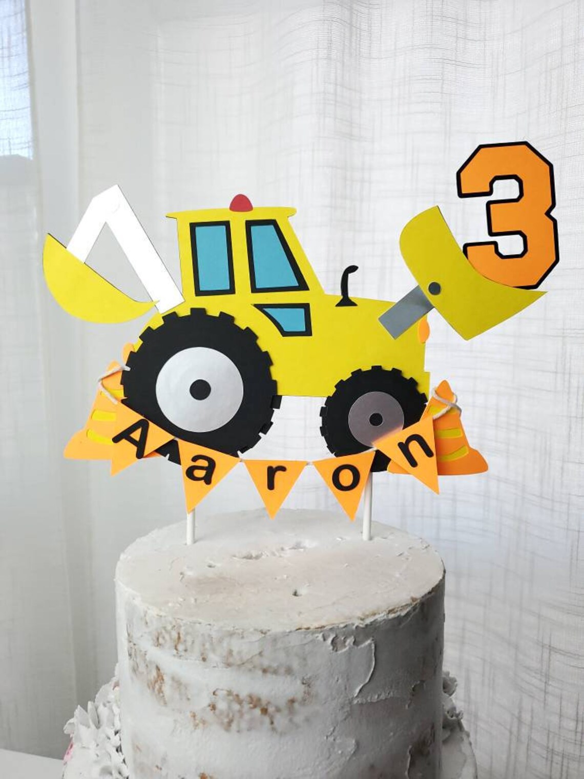 Tractor Theme Custom Cake Topper - Etsy