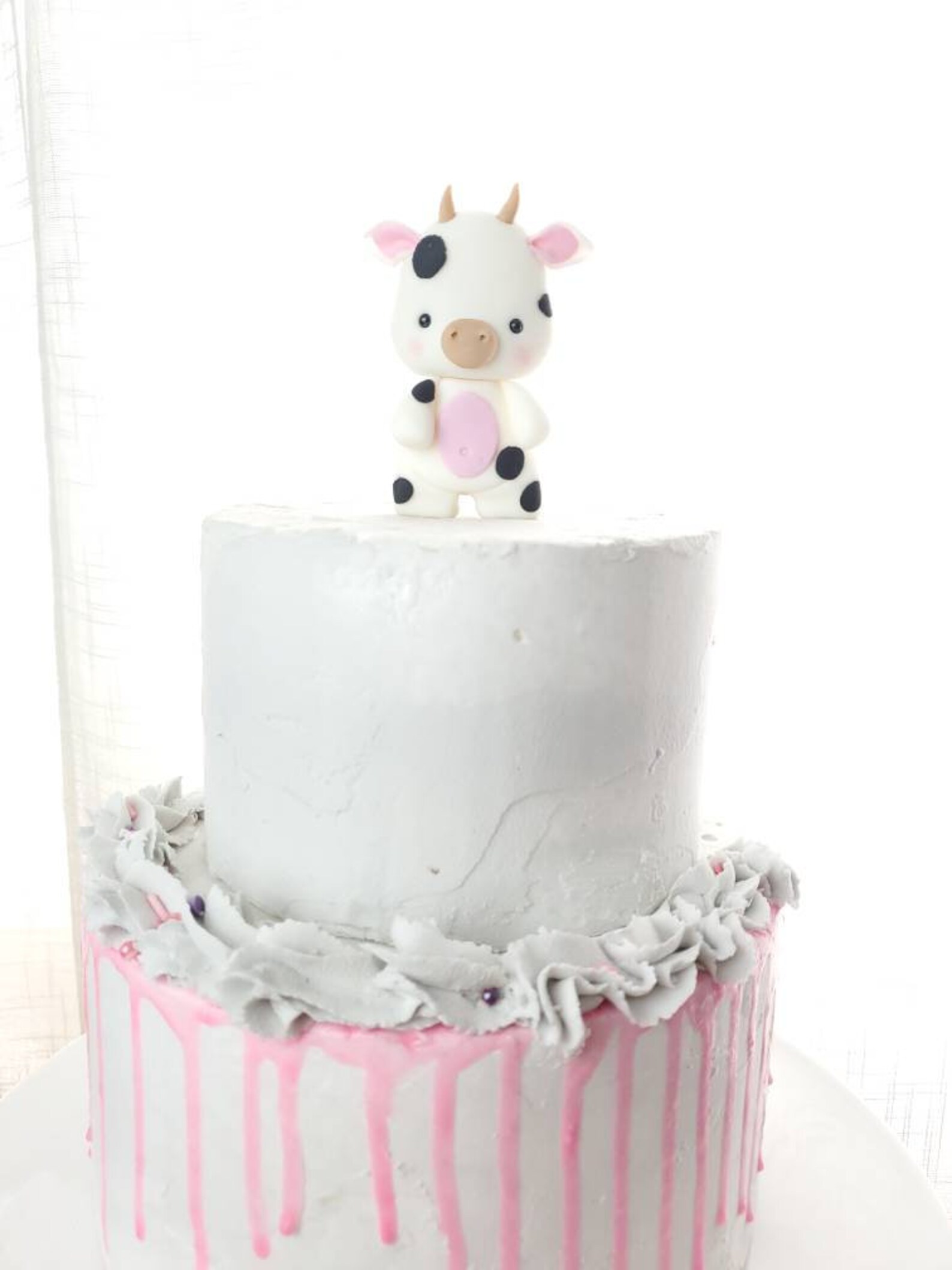 Fondant Cow Cake Topper - Etsy