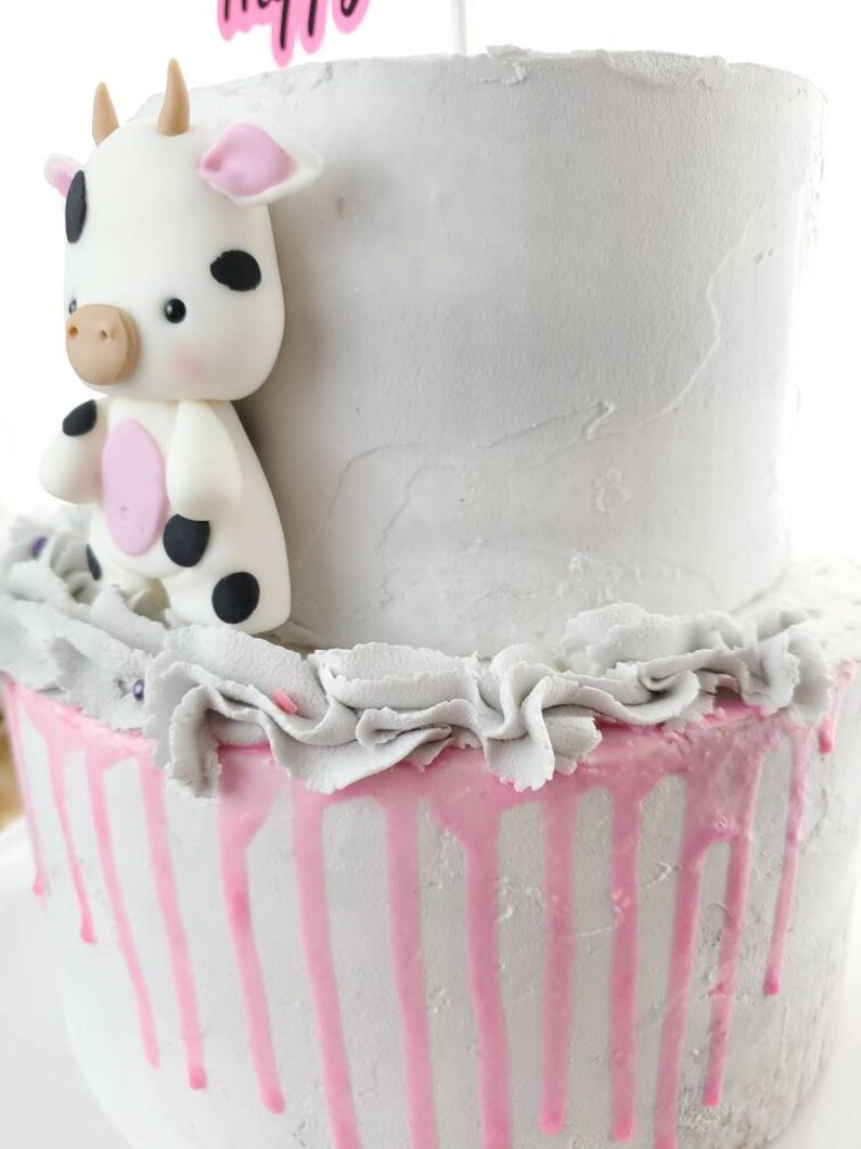 Fondant Cow Cake Topper - Etsy