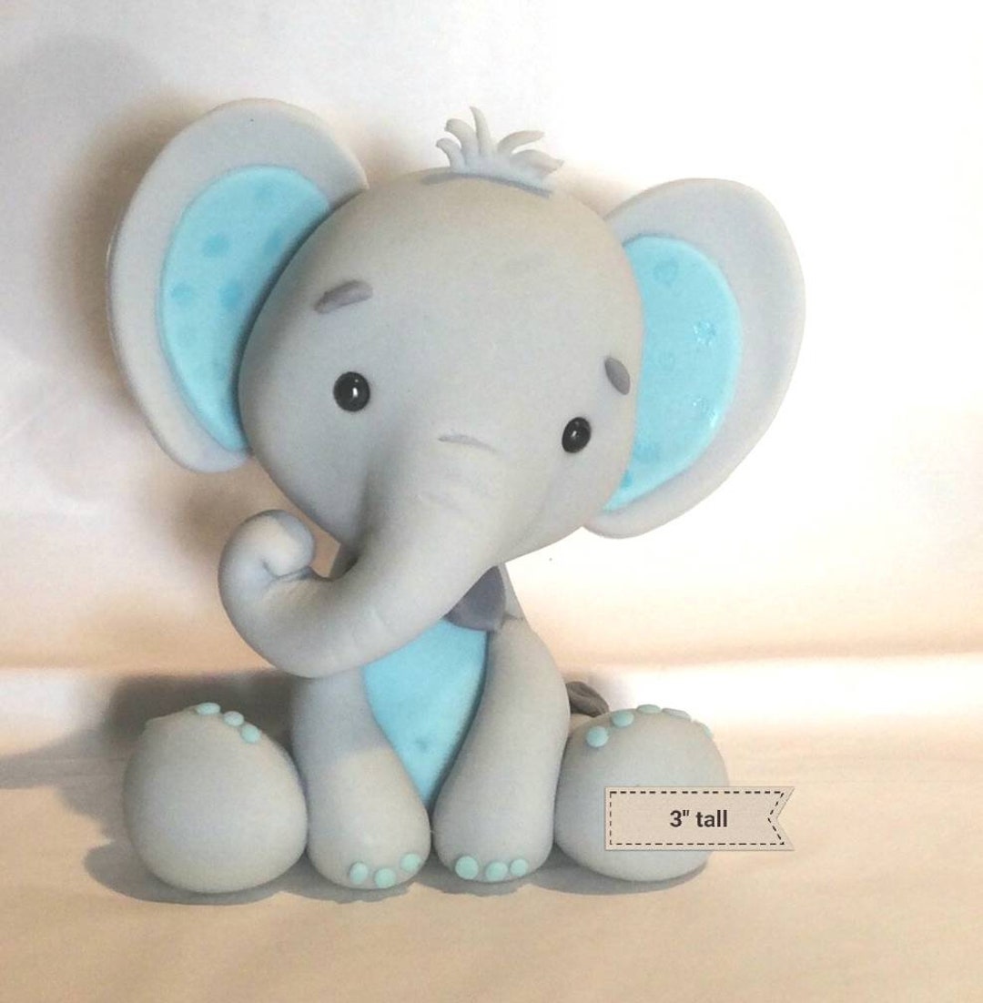 Custom: 4.5" Fondant Elephant Cake Topper - Etsy
