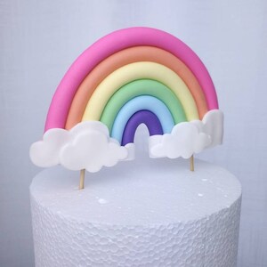 Fondant Rainbow Topper - Etsy