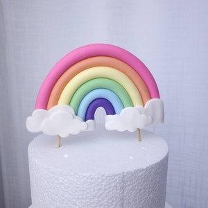 Fondant Rainbow Topper - Etsy