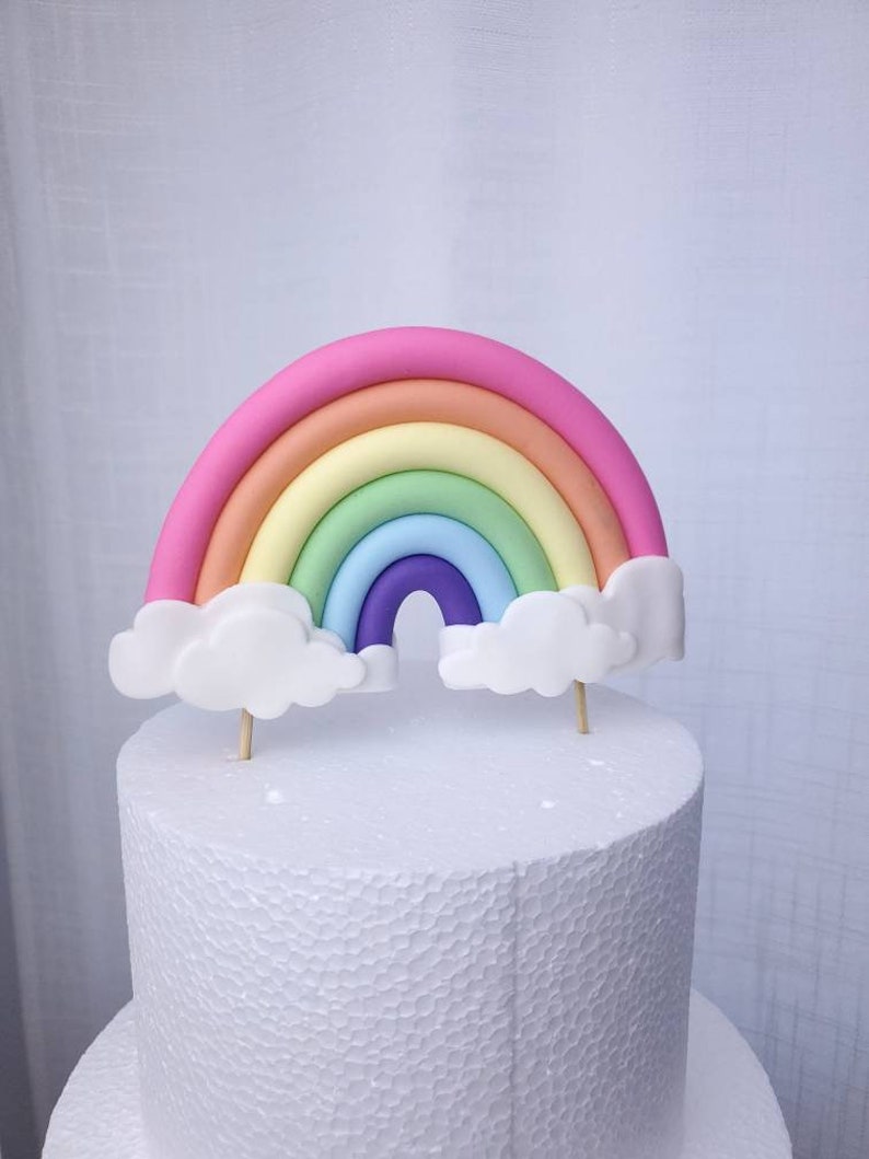 Fondant Rainbow Topper - Etsy