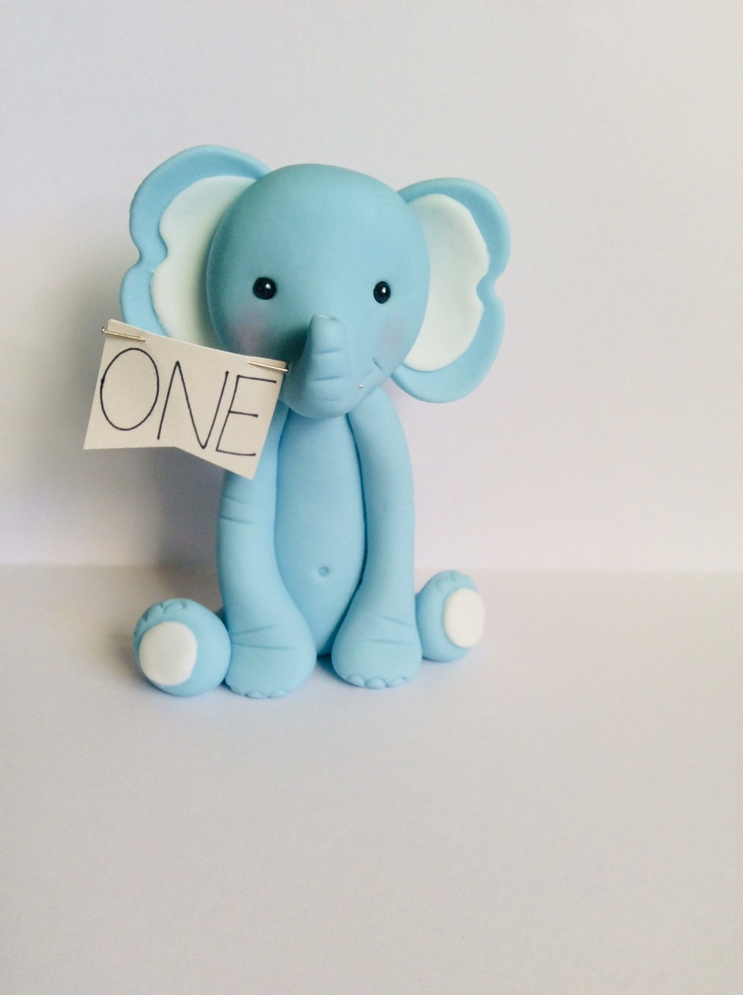 Fondant Elephant Cake Topper 4" Tall BLUE - Etsy