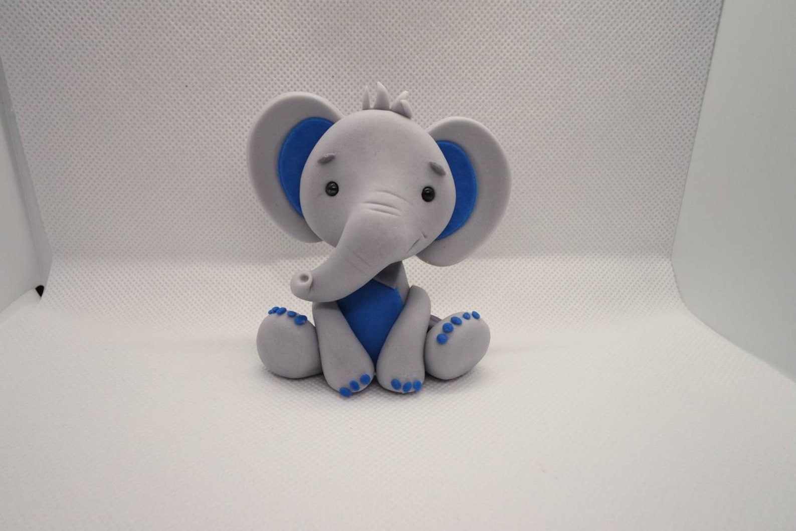 Fondant Elephant Cake Topper Royal Blue, Fondant Cake Topper, Custom ...