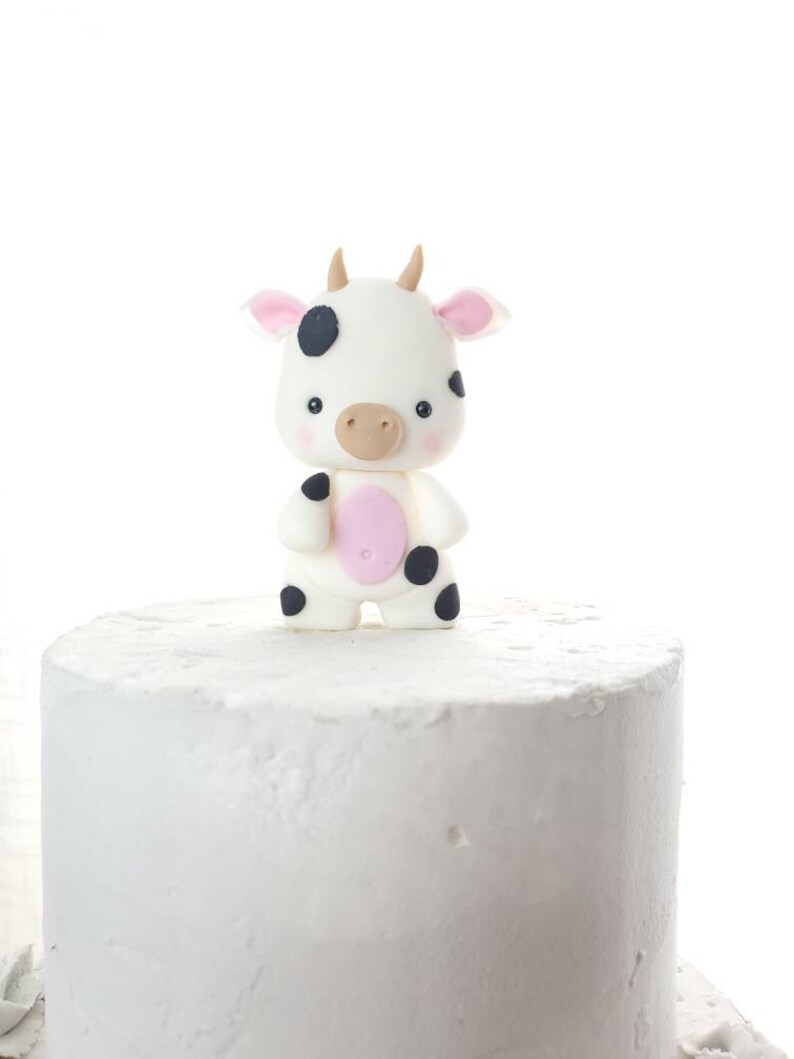 Fondant Cow Cake Topper - Etsy