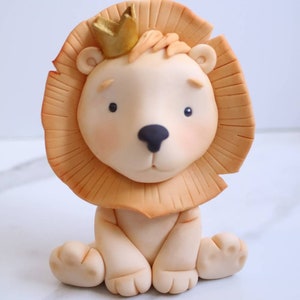 Fondant Lion Cake Topper, 4" Jungle Safari Theme - Etsy
