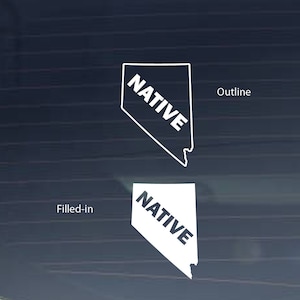 Nevada Native State Shape Vinyl Decal (many Colors and Sizes Available ...