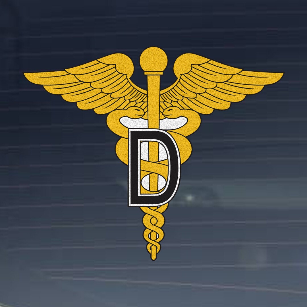 US Army Division - Dental Corps Emblem Reflective Indoor Outdoor Vinyl ...