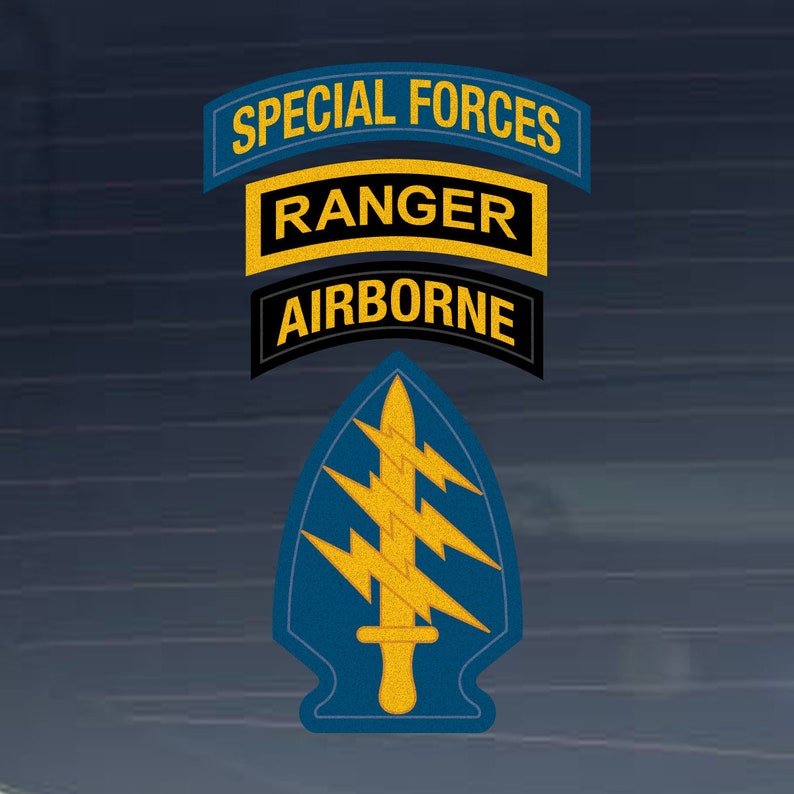 US Army Division - Special Forces Ranger Airborne Reflective Reflective ...