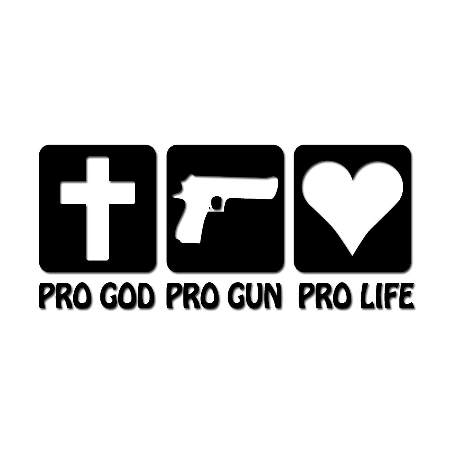 Pro God Pro Gun Pro Life Vinyl Decal Many colors and sizes | Etsy