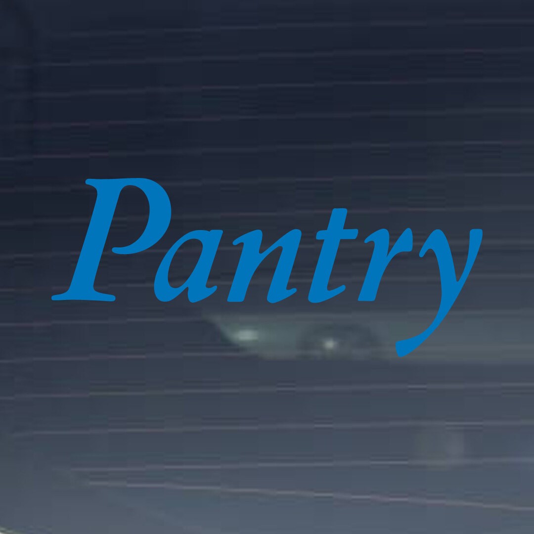 Pantry Text Italic Vinyl Decal for Cars, Laptops, Glass, and More (many ...