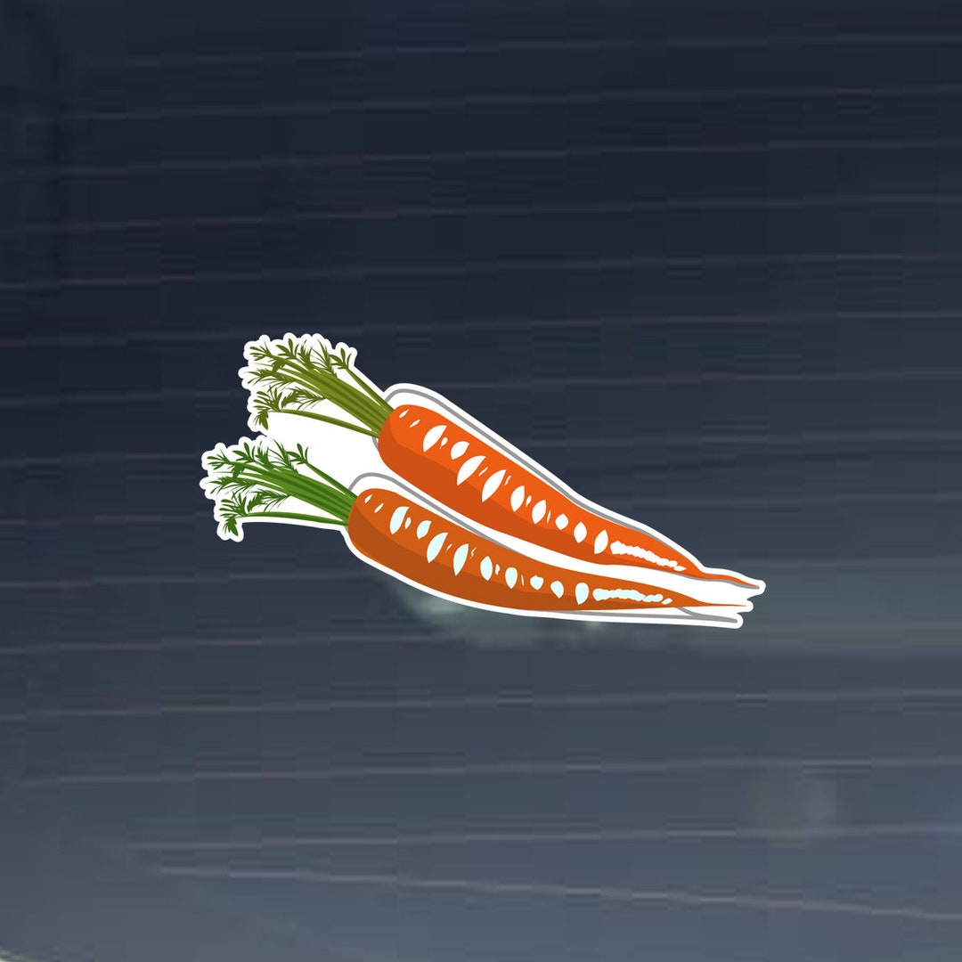 Carrot Vegetable Full Color - Vinyl Decal for Laptop, Windows, Glass ...