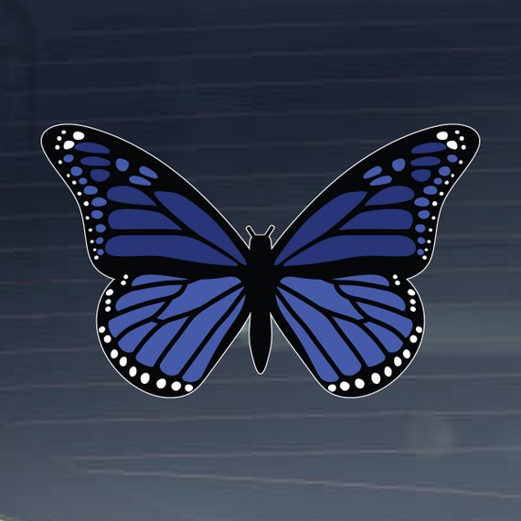 Blue Monarch Butterfly Vinyl Decal for Laptop Windows - Etsy