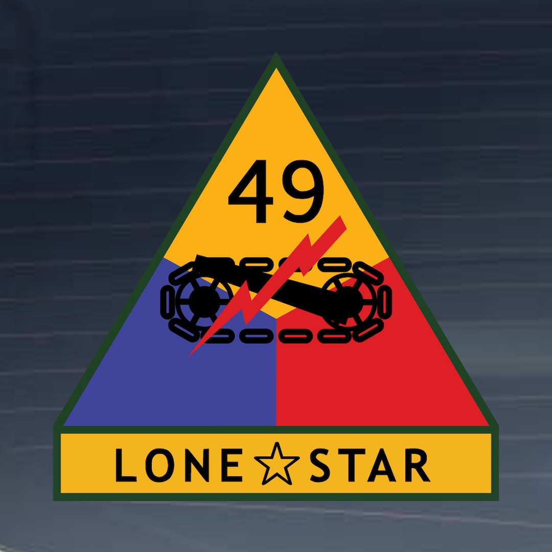 US Army Division - 49th Armored Division - Lonestar Full Color Vinyl ...