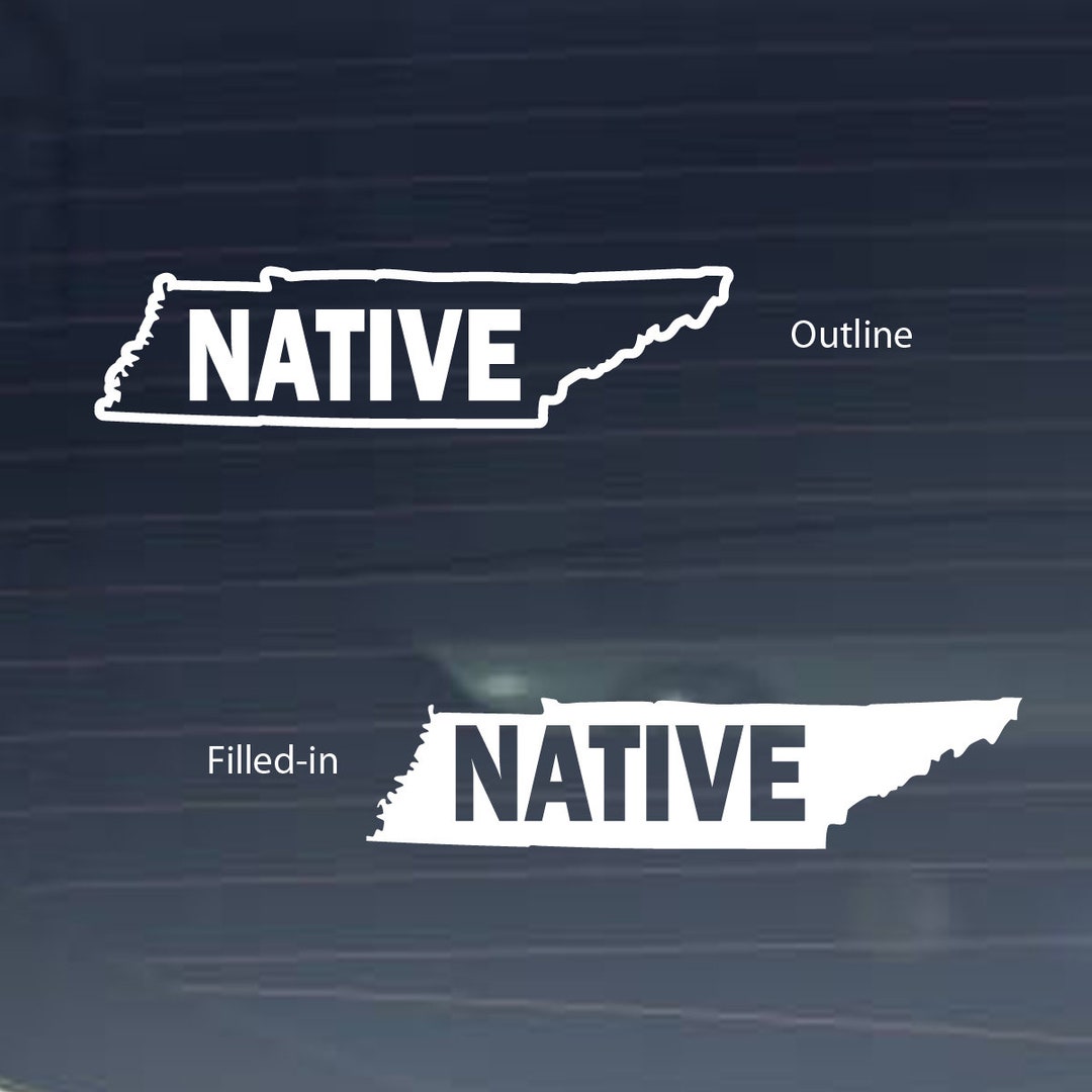 Tennessee Native State Shape Vinyl Decal (many Colors and Sizes ...