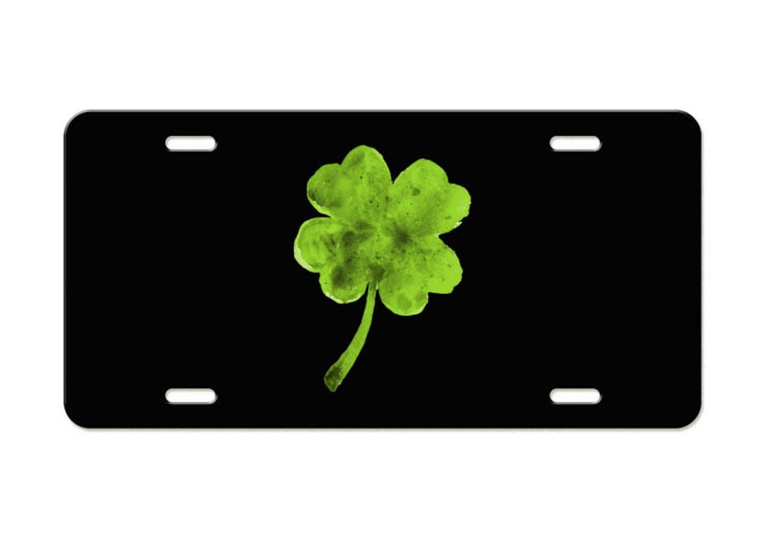 Watercolor Four Leaf Clover - Aluminum License Plate - Etsy