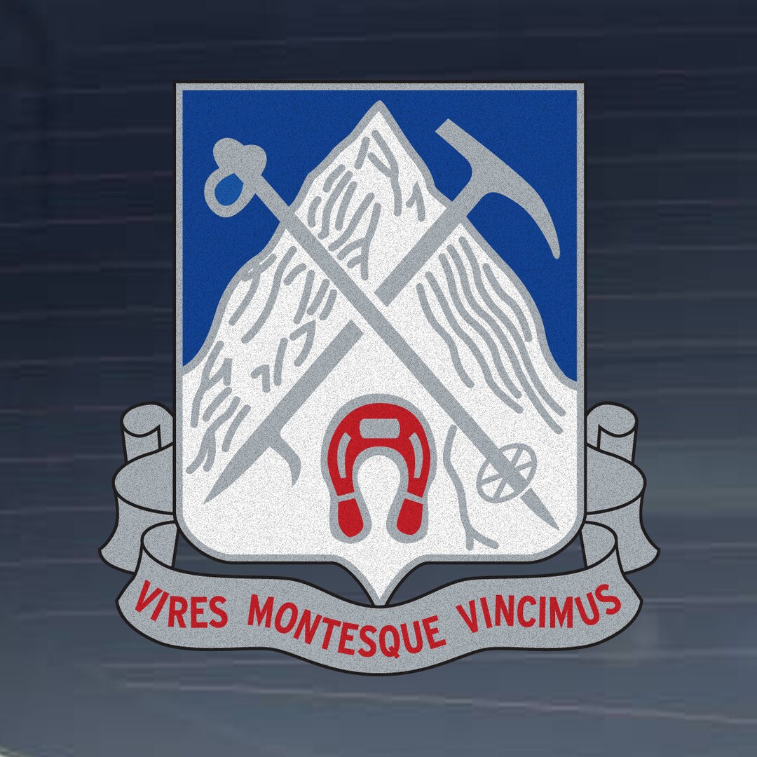 US Army Division - 87th Mountain Infantry SSI Reflective Indoor Outdoor ...